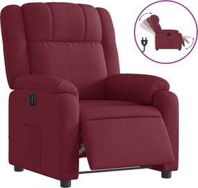 Elektrické polohovací křeslo vínové textil 3205181