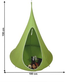 Závěsné houpací křeslo, zelená, KLORIN NEW BIG SIZE CACOON HAMMOCK