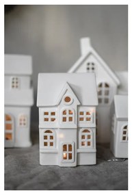 Keramický svícen domeček Byn nr 1 White Storefactory Scandinavia