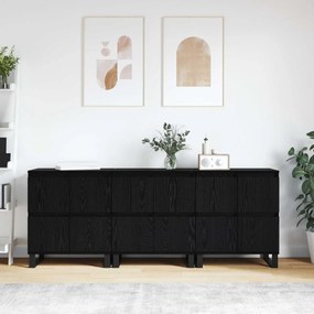 Servírovací skříň 3 ks Černý dub 60 x 35 x 70 cm 3394577