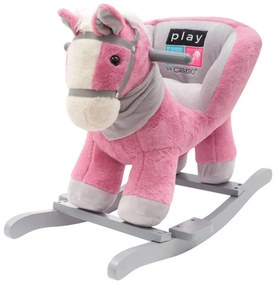 Houpací hračka s melodií PlayTo růžový koník Růžová
