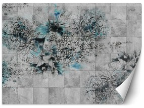 Gario Fototapeta Květiny akvarel na šedém pozadí Materiál: Vliesová, Rozměry: 200 x 140 cm
