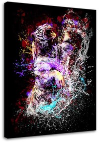 Gario Obraz na plátně Duhový tygr - Dmitry Belov Rozměry: 40 x 60 cm