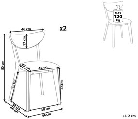 Set 2 ks jídelních židlí Ejus (světlé dřevo). 1078755