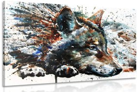 Obraz vlk v akvarelovém provedení Varianta: 120x80