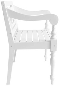 Židle Batavia 2 ks bílé masivní mahagonové dřevo - Default Title
