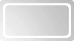 Koupelnové zrcadlo s LED osvětlením 90 x 50 cm 151789