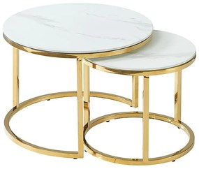 Konferenční stolek May (mramor + zlatá). 1050547