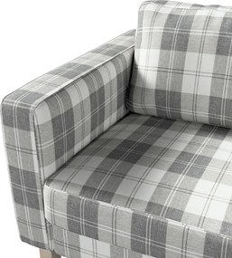 Potah na pohovku IKEA Karlstad, 3-místná, rozkládací barva šedá látka pletený vzor, vzorované