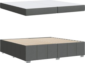 Rám postele s matrací Tmavě šedá 200 x 200 cm textil 3398308