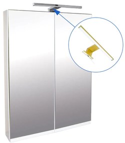 Comodo Zrcadlová skříňka Atica 60 ZS LED-G s osvětlením Any LED 30 G, zlatá