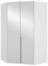 Skříň Moritz  - 120x236x120 cm (bílá, zrcadlo)