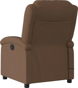 Elektrické masážní polohovací křeslo hnědé textil 3204156
