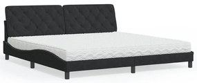 Postel s matrací černá 200 x 200 cm samet 3208678