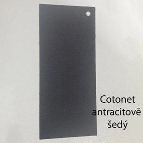 Stropní textilní hranaté svítidlo Cuadro Dekor: Cotonet antracitově šedý, Délka strany: 400 mm
