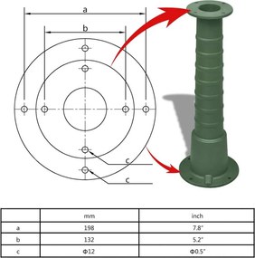 vidaXL Litinová zahradní ruční pumpa/čerpadlo se stojanem  [270167]