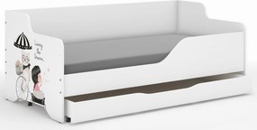 Wooden Toys Dětská postel LILU 160x80 HOLČIČKA NA VÝLETĚ – boční pelest