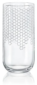 Crystalex - Bohemia Crystal Sklenice na nealko Uma Honeycomb 440 ml, 6 ks