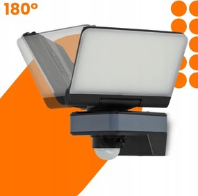 LED Reflektor se senzorem pohybu a soumraku LED/24W/230V 4200K IP54 černá