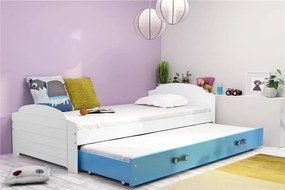 BMS Group Dětská postel s přistýlkou Lili 2 - 200x90 Bílá/modrá