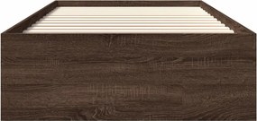 Rám postele bez matrace hnědý dub 90 x 190 cm kompozitní dřevo 3295708