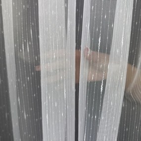 Žakárová záclona bílá s olůvkem a řasící páskou metráž Ervi SM 1013