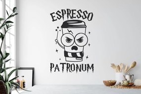 Lepy.cz Samolepka na zeď Harry Potter - Espresso patronum Velikost (šířka x výška): 25x37cm, Barevná varianta: Bílá