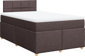 Box spring postel s matrací tmavě hnědá 120x200 cm textil 3286650