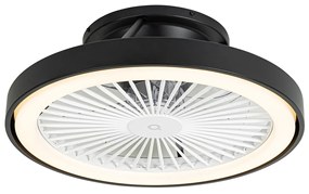 Chytrý stropní ventilátor černý včetně LED s dálkovým ovládáním - Dave