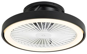 Chytrý stropní ventilátor černý vč. LED s dálkovým ovládáním - Dave