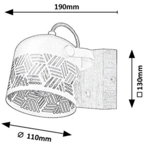 Rabalux 3298 - Nástěnné bodové svítidlo ROTEM 1xE14/40W/230V