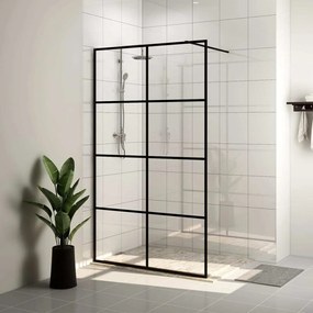 vidaXL Sprchová zástěna walk-in 140 x 195 cm čiré ESG sklo [152139] Barva: Černá