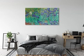 akrylový obraz Umění květiny duhovky 140x70 cm