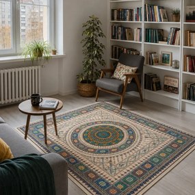 Protiskluzový koberec NOVO orientální vícebarevný