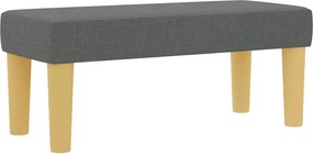 Postel s boxspringem s polštářem Tmavě šedá 200 x 90 cm textil 3344199