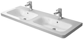 Duravit DuraStyle - Dvojumyvadlo nábytkové 130x48 cm, s 1 otvorem pro baterie, s WonderGliss, alpská bílá 23381300001