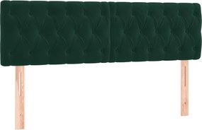 Box spring postel s matrací tmavě zelená 140x190 cm samet 3131138