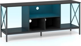 Costway Televizní stolek 150 cm s LED osvětlením, černý