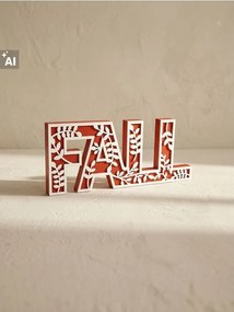 Sinsay - Stojící dekorace ve tvaru nápisu Fall - oranžová