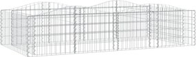 Klenutý gabion vyvýšený záhon 200x100x50 cm pozinkované železo 153550