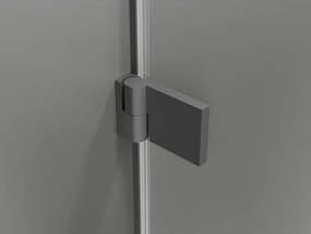 Mexen Lunar-B sprchové dveře otevíratelné levé 140 cm, transparentní, gun metal - 832S-140-050-95-00-L