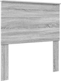 Rám postele s čelo Šedá Sonoma 90 x 200 cm Inženýrské dřevo 3409508