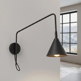 Sollux Lighting Nástěnné svítidlo NOX 1 černé s vypínačem