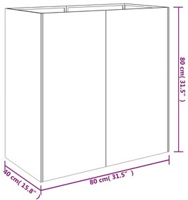 Truhlík 80 x 40 x 80 cm cortenová ocel - Default Title