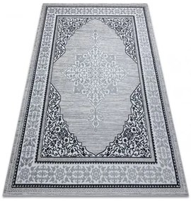 Dywany Luszczow Kusový koberec GLOSS 8490 52 Ornament,, rám slonová kost / šedá Rozměr koberce: 120 x 170 cm