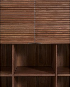 Tmavě hnědá skříňka v dekoru ořechu 100x163x40 cm Norlen – Kave Home