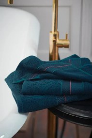 Pip Studio ručníky z bavlněného froté Soft Zellige, tmavě modré (Luxusní ručníky z bavlněného froté v designu Soft Zellige v tmavě modrébarvě )