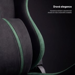 Látková herní židle černo-zelená Diablo X-One 2.0 Forest Green Small