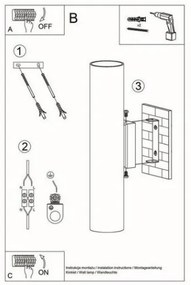 Nástěnné svítidlo SOLLUX Lagos 2 GU10 2x40W bez zdroje SL.0330 černá