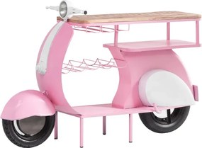 furniture-nabytek.cz - Lakovaný barový pult Scooter Nova Pink z kovu, růžová – 160×50×87 cm